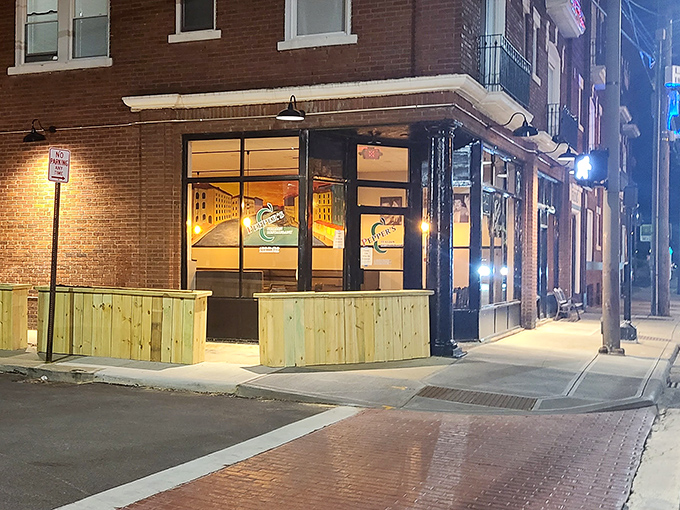 The warm glow from Peppers' corner location beckons like a lighthouse for the culinarily adrift, promising Italian comfort in brick-wrapped splendor.