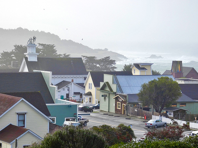 Mendocino's New England-inspired architecture perches dramatically above the Pacific, like a coastal village that took a wrong turn and found paradise instead.