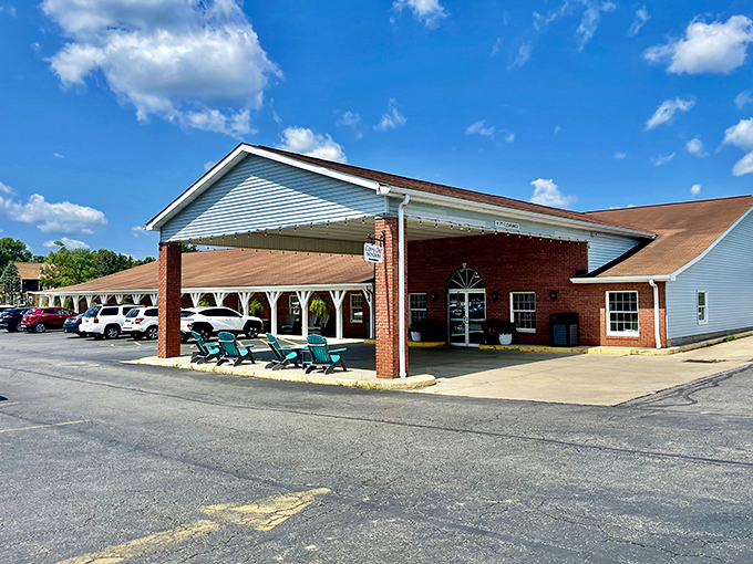 Welcome to comfort food paradise! Mary Yoder's charming exterior promises what every road-weary traveler seeks: authentic Amish cooking that'll make you forget all about your diet plans.