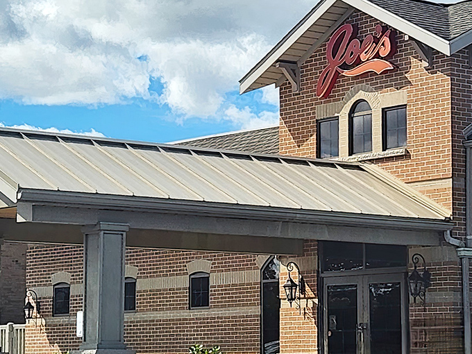 The brick facade whispers promises of sandwich perfection waiting inside this Rocky River treasure.