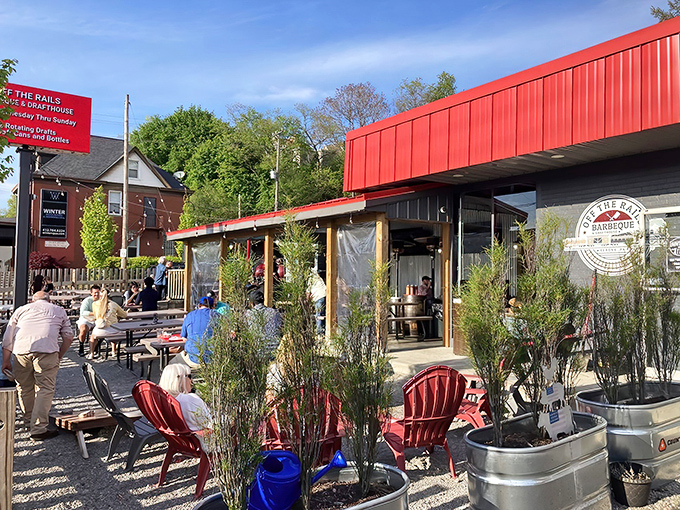 That red exterior isn't just a color choice&mdash;it's a warning sign that your diet plans are about to derail spectacularly. Worth every delicious detour.