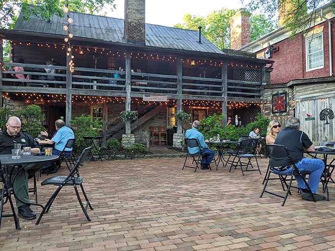 History doesn't just whisper here&mdash;it practically pulls up a chair. The Tavern's weathered exterior stands as a colonial time capsule on Abingdon's historic streets.