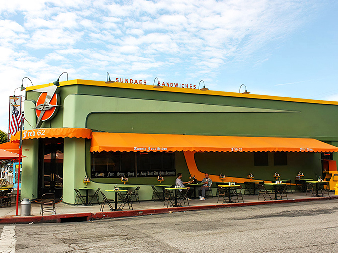 That mint-green exterior isn't just eye-catching – it's a beacon calling hungry souls home at any hour.