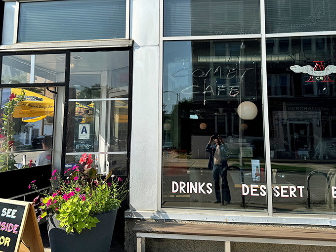 The understated exterior of Comet Cafe proves once again that Milwaukee's best food gems don't always shout for attention. The potted flowers add a welcoming touch.