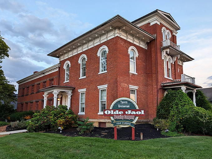 The stately red brick exterior of Olde Jaol isn't just historic charm&mdash;it's a century-old former jail that now imprisons only your food cravings. 