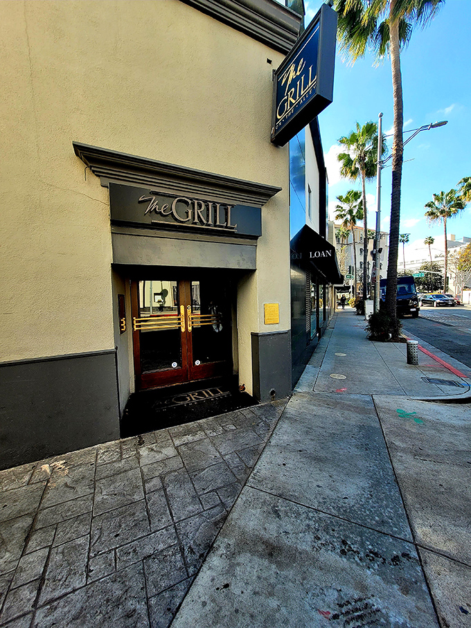 The unassuming entrance to The Grill on the Alley is like finding a secret door to culinary heaven. Classic elegance hiding in plain sight on Dayton Way.