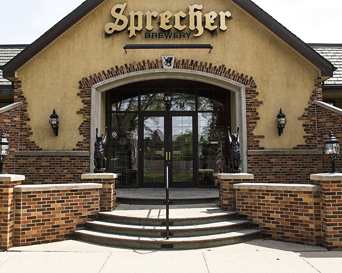 The Bavarian-inspired façade of Sprecher Brewery stands like a portal to flavor country, promising liquid treasures within those brick-and-stucco walls.
