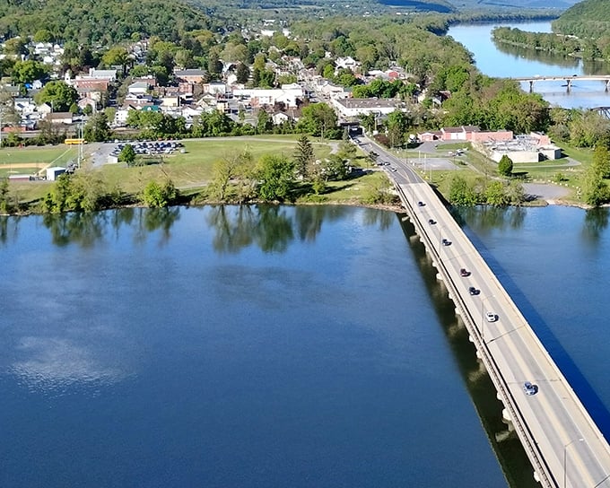 The perfect confluence of natural wonders &ndash; where the West and North branches of the Susquehanna River meet, creating a postcard-worthy panorama that no filter could improve.