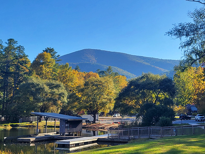 Lake Trahlyta mirrors the surrounding mountains with such perfection, you'll wonder if nature hired a professional decorator.