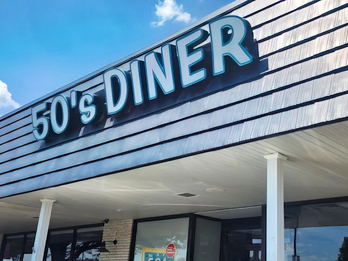 The unassuming exterior of 50's Diner in Peoria hides a time portal to the era of poodle skirts and perfect pancakes.
