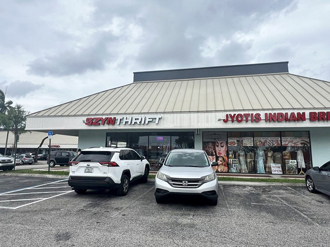Tucked into a Florida strip mall, Szyn Thrift's unassuming exterior hides a wonderland of vintage treasures waiting to be discovered.