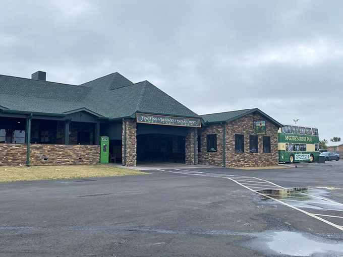 The stone facade of McGuire's stands like an Irish castle that somehow washed ashore on Florida's Gulf Coast. A beacon for hungry souls seeking comfort food paradise.