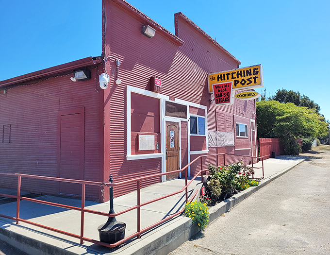 The red barn exterior isn't just charming—it's a beacon of barbecue excellence that's been drawing pilgrims to Casmalia for seven delicious decades.