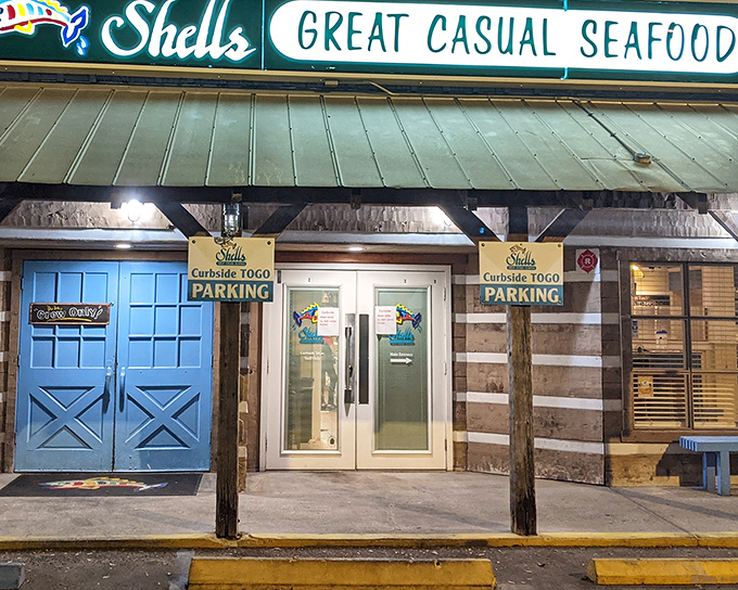 The unassuming exterior of Shells Seafood in Brandon hides culinary treasures within, like finding a pearl in an everyday oyster.