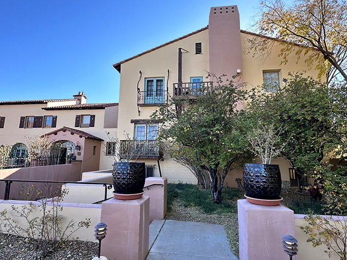 The pink adobe walls of La Posada Hotel glow in the Arizona sunshine, a desert mirage that actually delivers on its promise of culinary excellence.