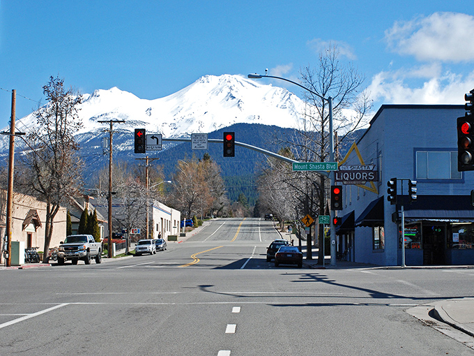 Fall in Mount Shasta is nature's own masterpiece. The mountain stands sentinel over town while autumn trees create a painter's palette of reds and golds.