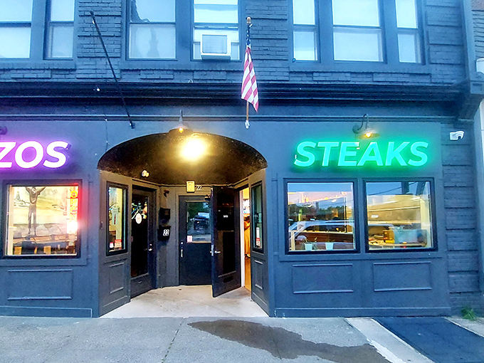 Standing proud on the corner, Gazzos beckons hungry souls with its understated charm and promise of cheesesteak nirvana.