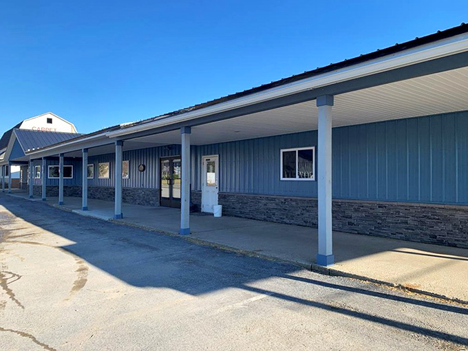 The blue exterior of Kaytee's stands against the Pennsylvania mountains like a beacon of comfort food in Potter County.