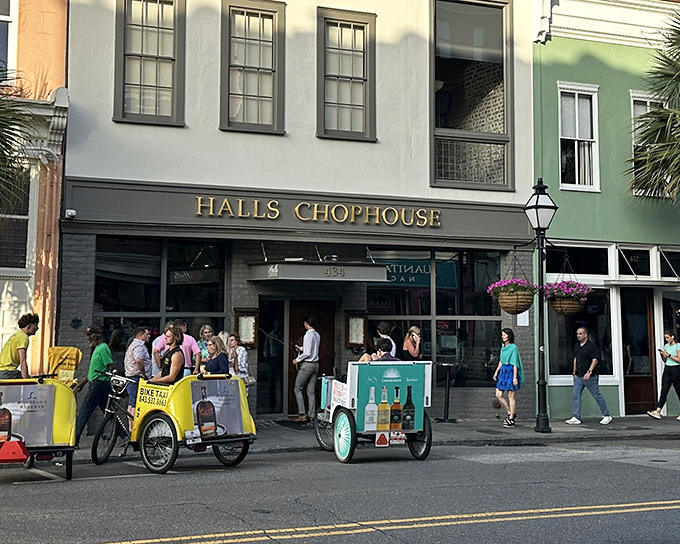 The elegant fa&ccedil;ade of Halls Chophouse stands proudly on Charleston's King Street, a beacon for carnivores and the culinarily curious alike. 