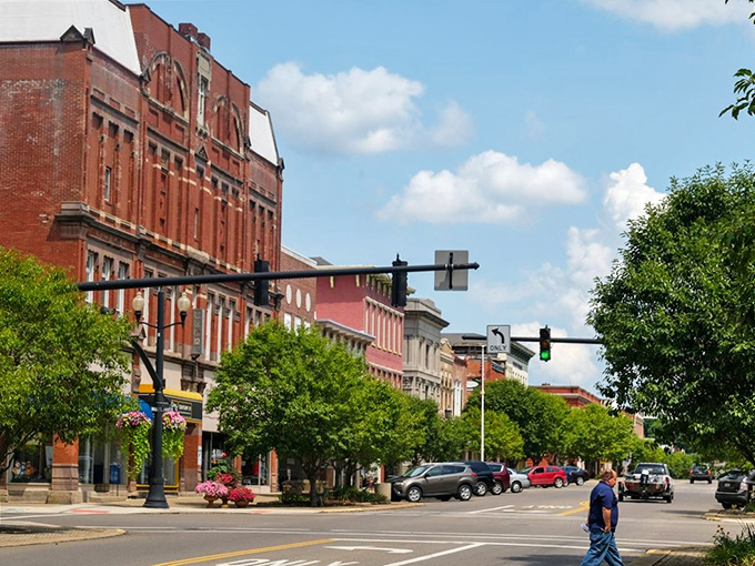 Coshocton - Main Street's historic brick buildings remind you that small towns knew good architecture long before Pinterest existed.
