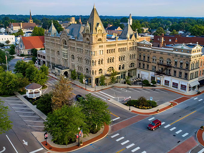 The majestic Fort Piqua Plaza dominates downtown like a castle that decided to major in architecture rather than dragon-slaying. Pure Romanesque Revival grandeur.