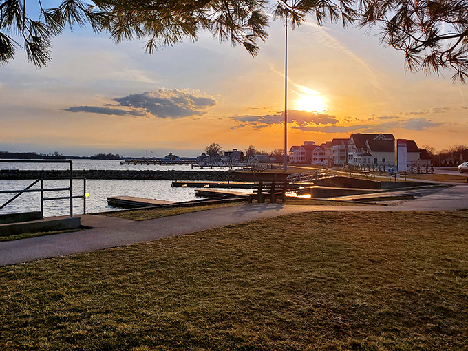 Sunsets at Buckeye Lake don't just happen&mdash;they perform. Nature's own light show reflecting off the water while boats return to harbor.