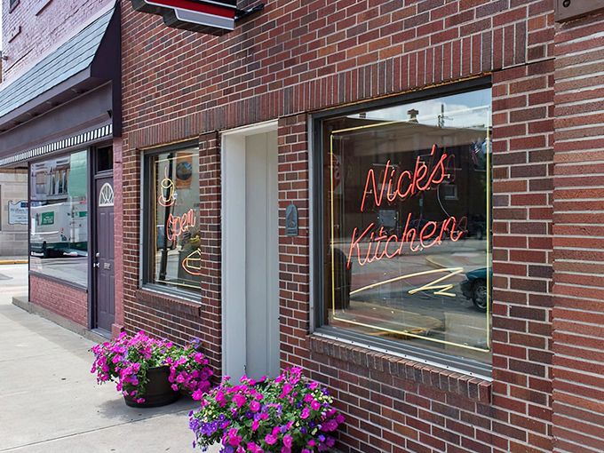 That iconic neon sign isn't just advertising &ndash; it's a beacon of hope for hungry travelers seeking breakfast nirvana in downtown Huntington.