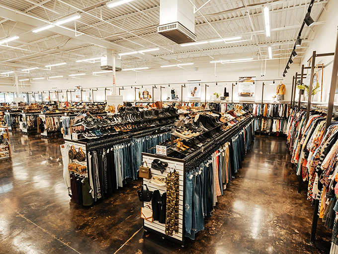 Rack after rack of fashion finds stretch into the distance like a runway for the budget-savvy. This treasure hunt on hangers promises style without the sticker shock.
