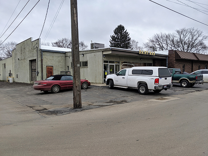 The unassuming exterior of Dairy Bar stands like a time capsule on Clark Avenue, promising honest food and zero pretension.