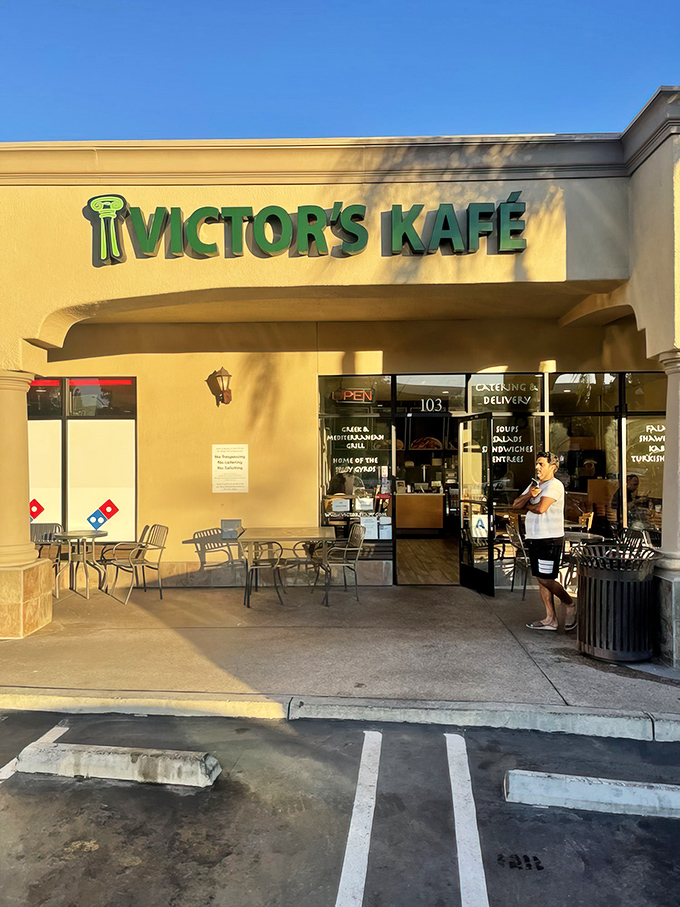 The unassuming yellow exterior of Victor's Kaf&eacute; hides culinary treasures within, proving once again that strip mall gems are California's best-kept secrets.