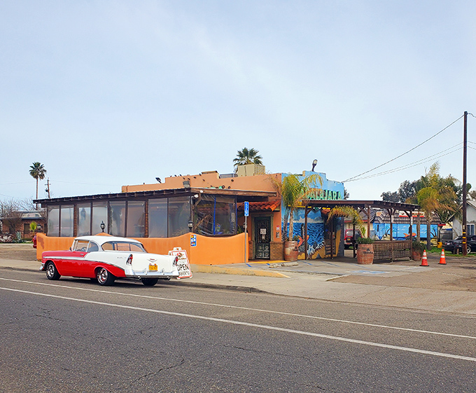 The terra-cotta facade of Guadalajara Restaurant glows under the California sun &mdash; a hidden gem with culinary treasures within, rivaling your favorite road trip diner.