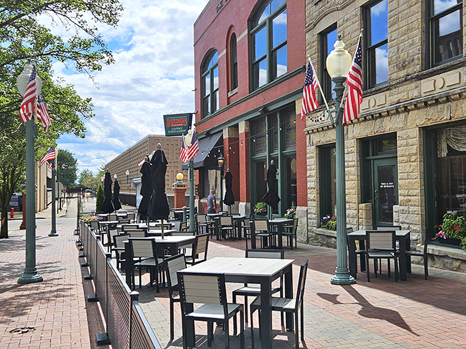 The historic brick facade of Bender's Tavern welcomes you like an old friend who's aged incredibly well. Downtown Canton's culinary time capsule awaits.