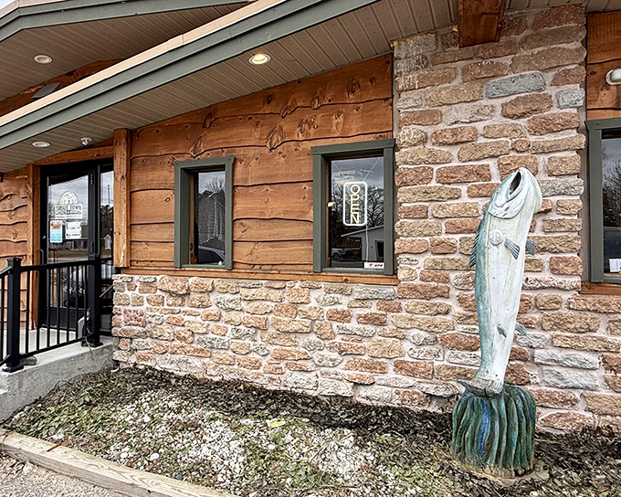 The rustic log cabin exterior isn't just Instagram-worthy&mdash;it's the perfect prelude to the culinary treasures waiting inside this northern Michigan gem.