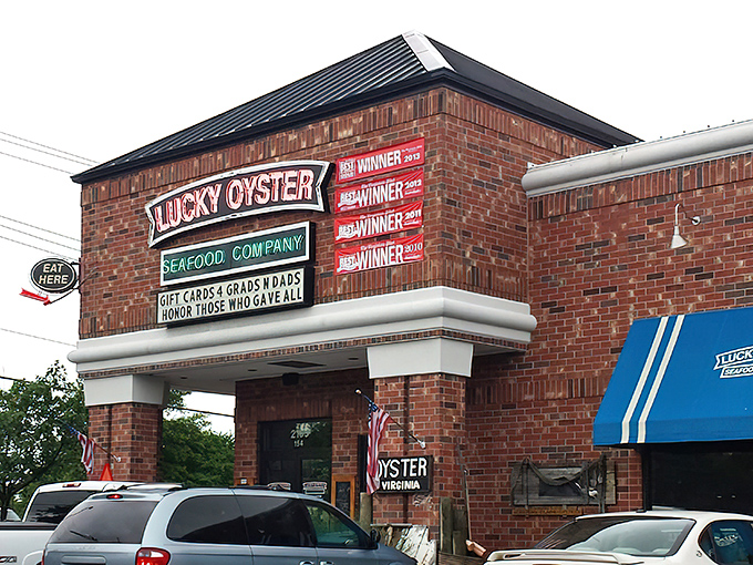 The brick fortress of flavor announces itself with multiple "Winner" banners &ndash; a restaurant that doesn't just talk the talk but walks the delicious walk.
