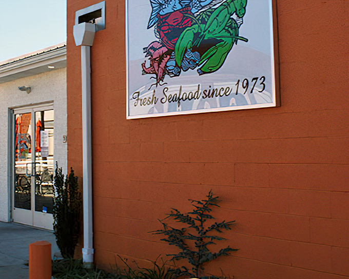 The unassuming exterior of Mr. Bill's Fresh Seafood proves once again that the best seafood joints often hide behind modest facades. Treasure awaits inside!