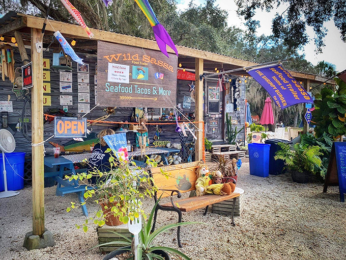 Wild Sassa's weathered wooden fa&ccedil;ade isn't winning architectural awards, but that colorful "Seafood Tacos & More" sign promises the kind of authentic Florida experience money rarely buys.