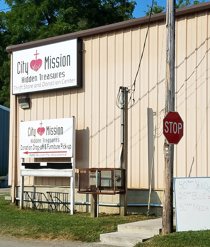 The unassuming exterior of City Mission Thrift Store hides a treasure trove within. Like finding a five-star restaurant in a strip mall, appearances can be delightfully deceiving.