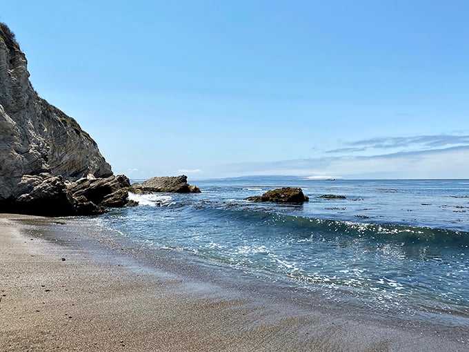The Pacific puts on its best blue dress at Dillon Beach, where the waves whisper secrets only locals know. Nature's therapy session is always in session here.