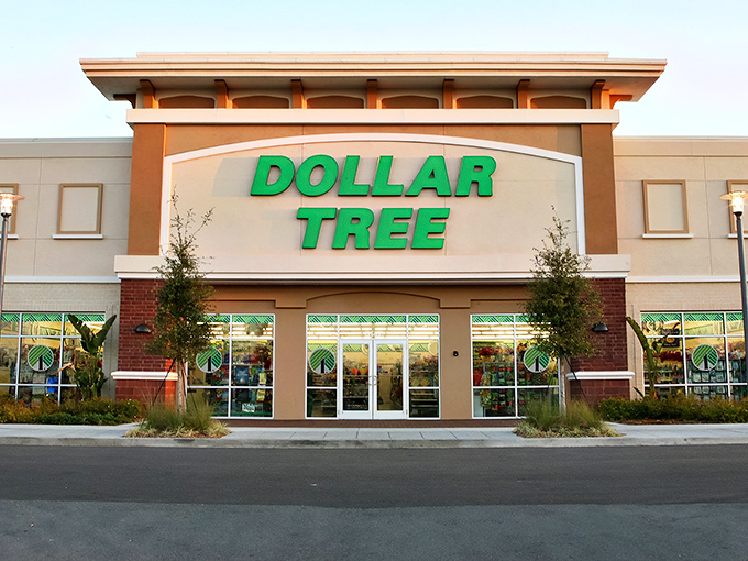 The emerald beacon of budget bliss! Dollar Tree's welcoming facade on Missouri Boulevard promises treasure hunting adventures without the expedition costs.