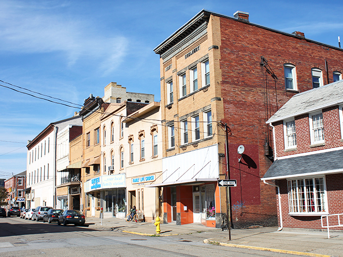 Market Street stretches toward the surrounding hills, offering a perfect snapshot of Kittanning's charming blend of historic architecture and small-town bustle.