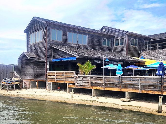 Where land meets water and hunger meets satisfaction&mdash;the Rusty Rudder's weathered exterior promises seafood treasures just steps from Rehoboth Bay.