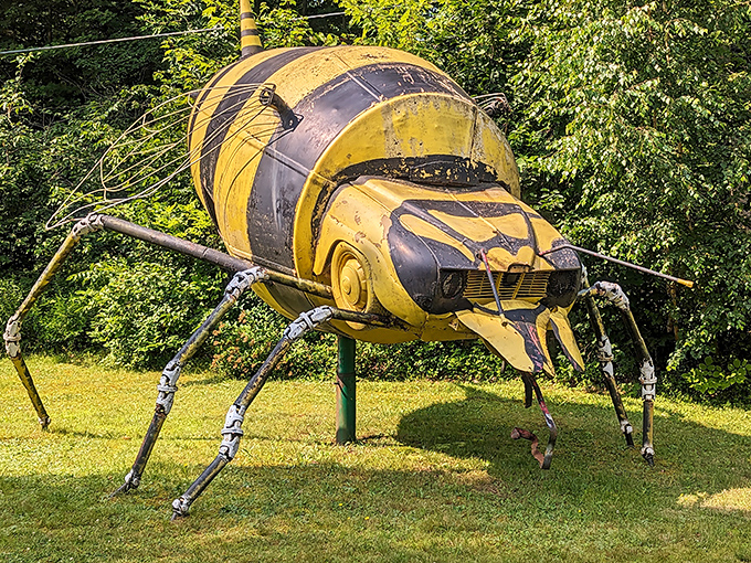 This giant yellow bee might make you rethink your summer picnic plans. Automotive alchemy at its finest&mdash;where VW Beetles become actual beetles!