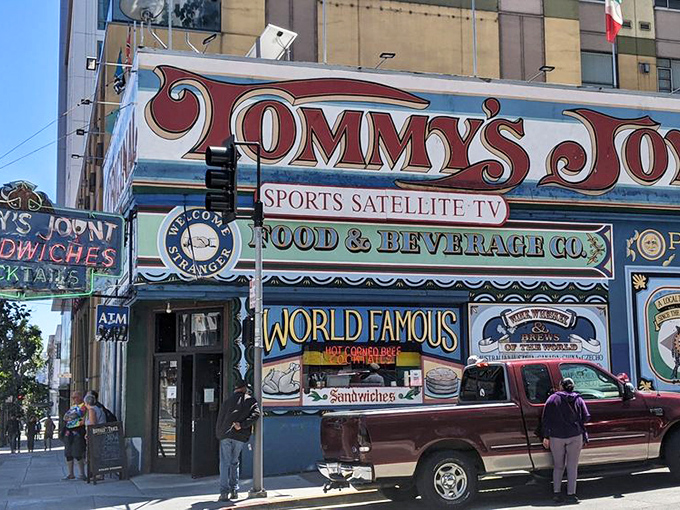 Tommy's Joynt announces itself to San Francisco with all the subtlety of a Broadway musical&mdash;vibrant, bold, and promising a show inside.