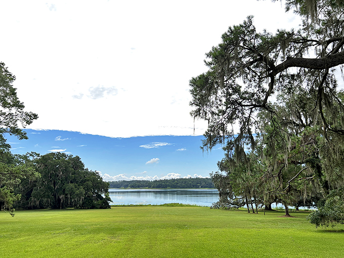 A lakeside pavilion that whispers "come sit awhile" with views that make smartphone cameras work overtime. Nature's front porch at its finest.