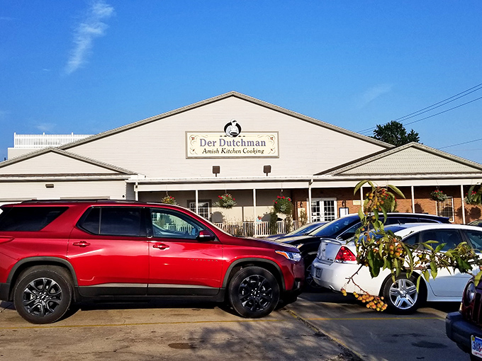 The unassuming exterior of Der Dutchman belies the culinary treasures within. Like finding a Broadway show in a barn, this place delivers star performances on every plate. 