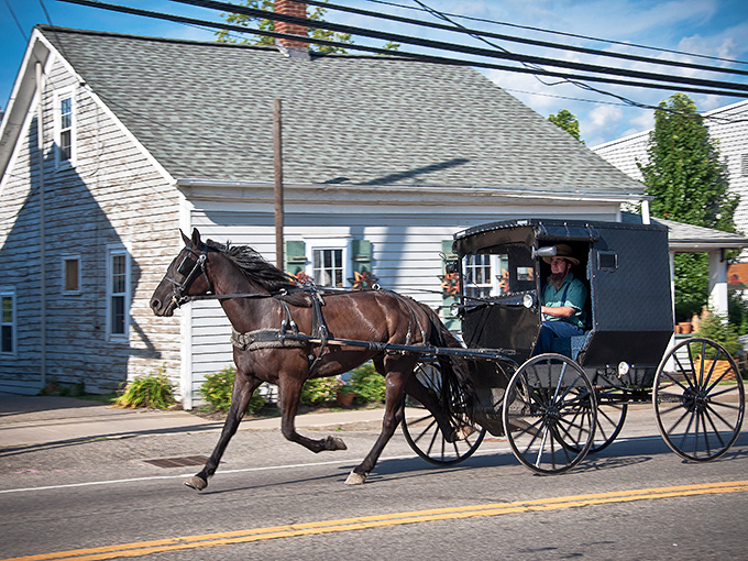 Sugarcreek's charming streetscape looks like a movie set, but it's the real deal. Swiss-inspired architecture transforms this Ohio town into a European postcard come to life.