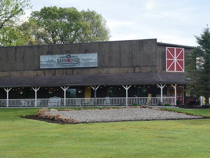 The iconic red barn door isn't just a name—it's an invitation to step into a world where Amish country charm meets treasure hunter's paradise.