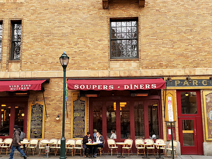 Parc's iconic red awning and classic bistro chairs beckon from Rittenhouse Square like Paris whispering, "Come sit, stay awhile."