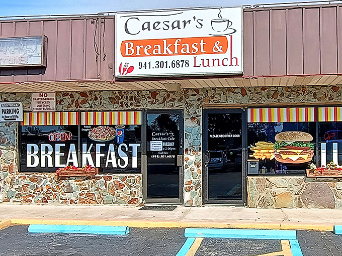 Caesar's unassuming stone facade and colorful awnings hide a breakfast paradise that locals have been keeping to themselves for years.