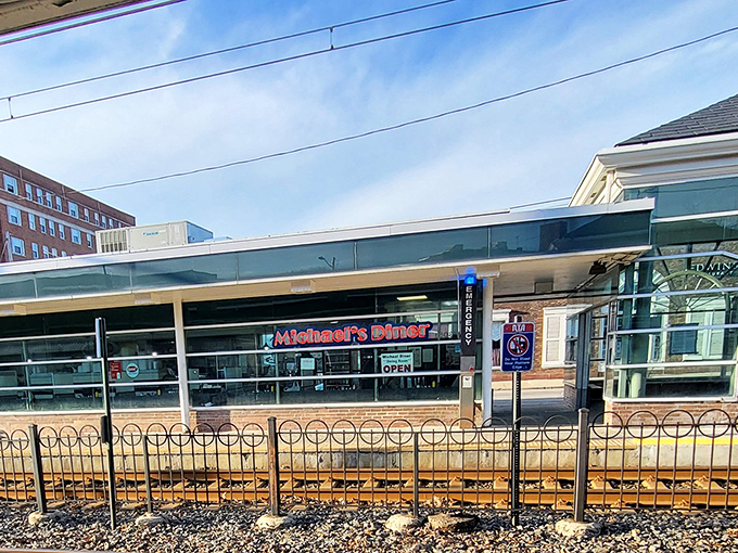 Michael's Diner stands proudly at Shaker Square, where the RTA tracks and hungry Clevelanders converge in a beautiful breakfast ballet.